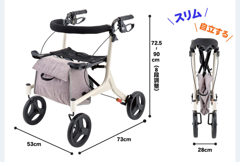 歩行車ショッピングターン 532-325 – 介護用品・介護用品レンタル、住宅改修の事なら株式会社はんど